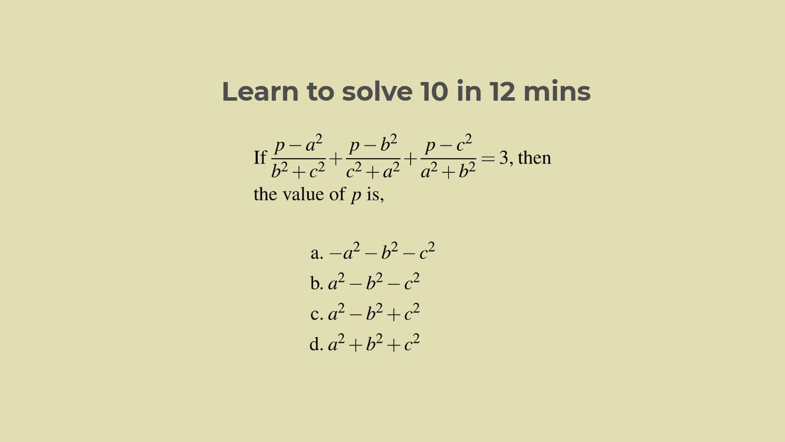 Learn To Solve Hard Algebra Questions SSC CGL Set 64 Suresolv Learn To Solve Hard Algebra Questions SSC CGL Set 64 Suresolv
